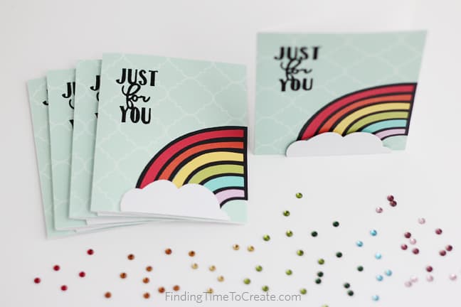 Rainbow Card Set With Adhesive Cardstock - Finding Time To Create