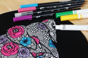 DIY Fuzzy Coloring Poster - Finding Time To Create