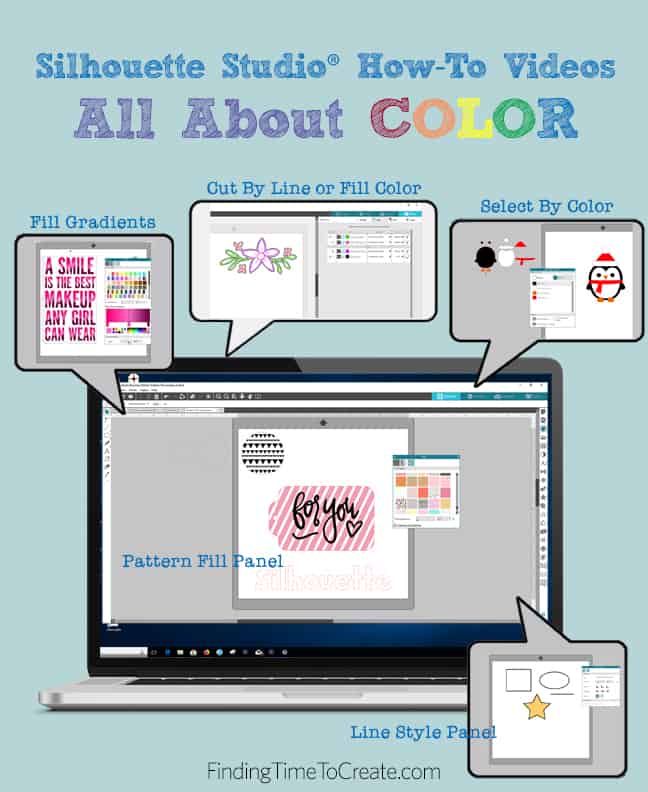 All About Color in Silhouette Studio - Finding Time To Create