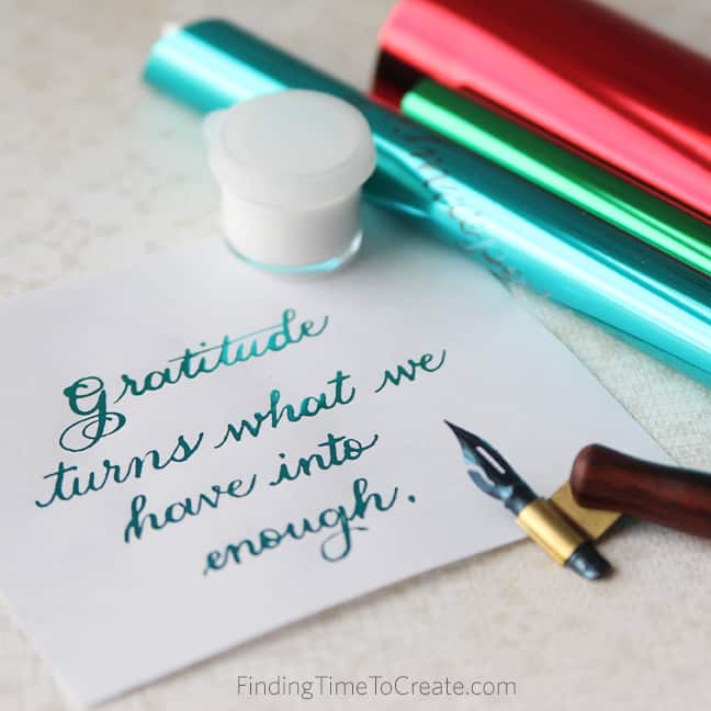 Foiled Hand Lettering - Finding Time To Create