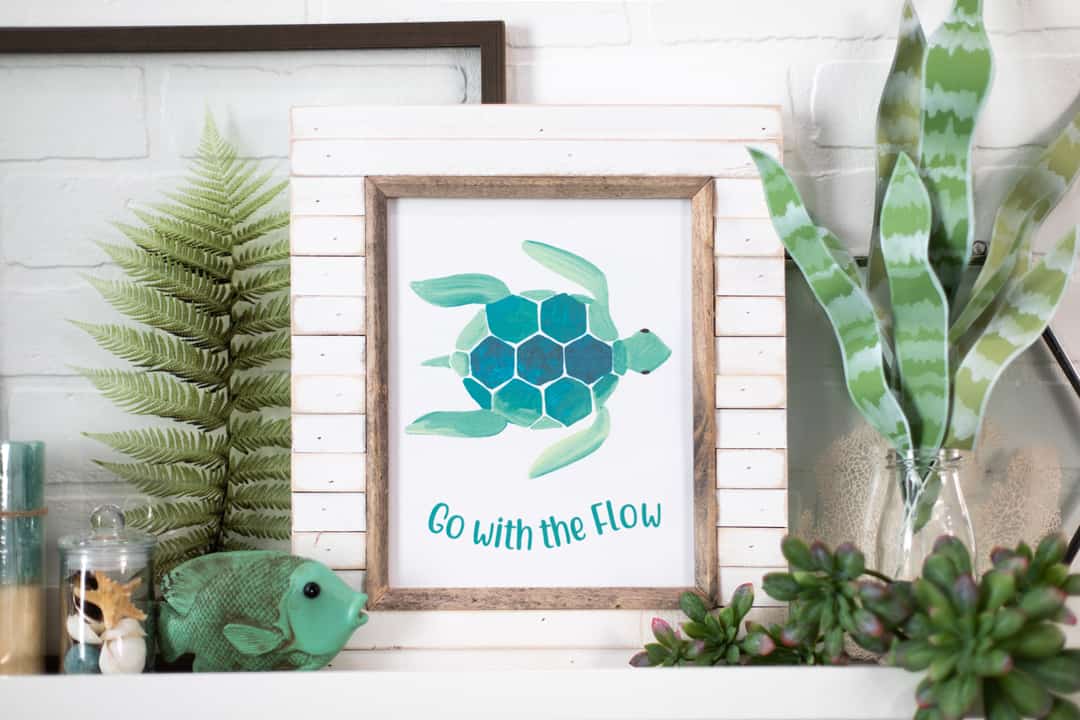 Go With the Flow Printable Framed Art - Finding Time To Create