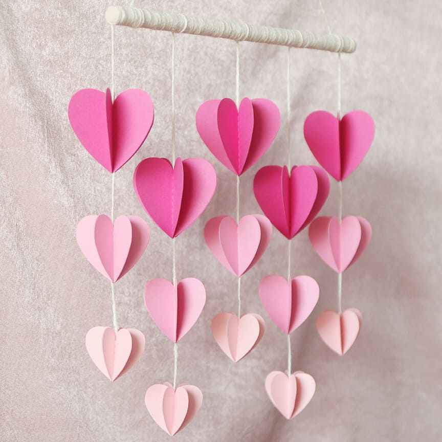 Paper Hanging Hearts Online Class - Finding Time To Create