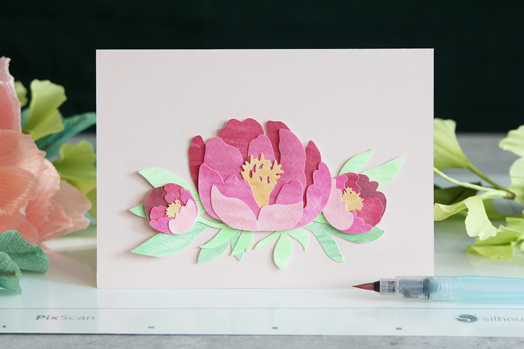 Layered Painted Card with PixScan - Finding Time To Create