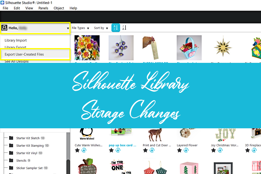 Silhouette Library Storage Changes - Finding Time To Create