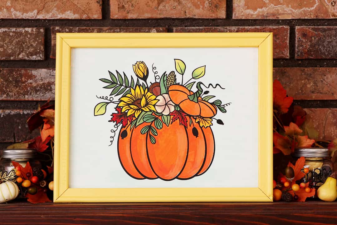 Painted Reverse Canvas Décor for Fall - Finding Time To Create