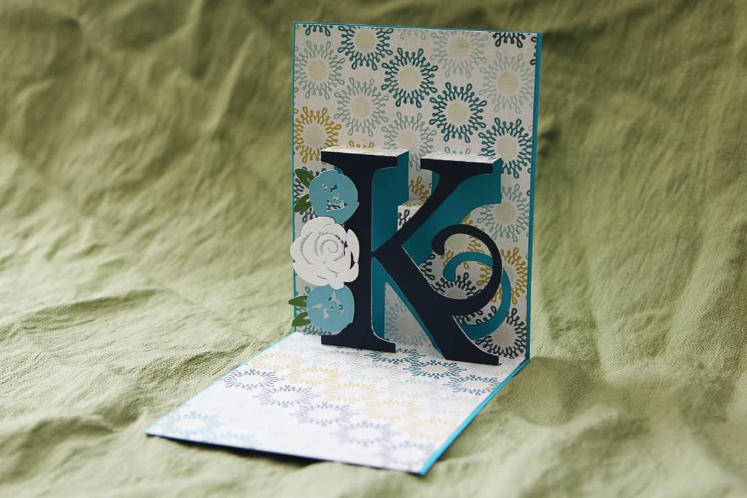 Perky Pop-Up Cards_monogram letter - Finding Time To Create