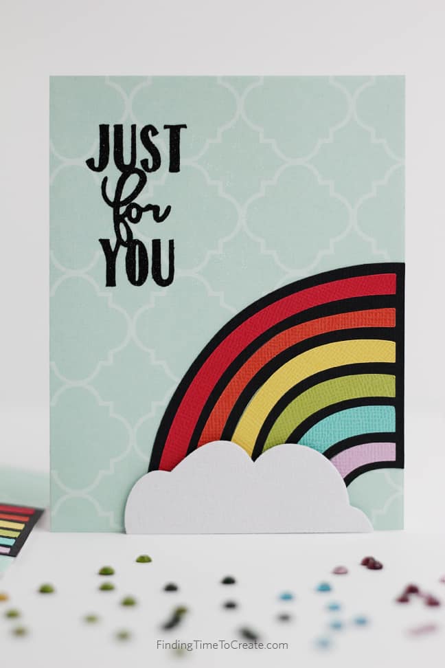 Rainbow Card Set With Adhesive Cardstock - Finding Time To Create