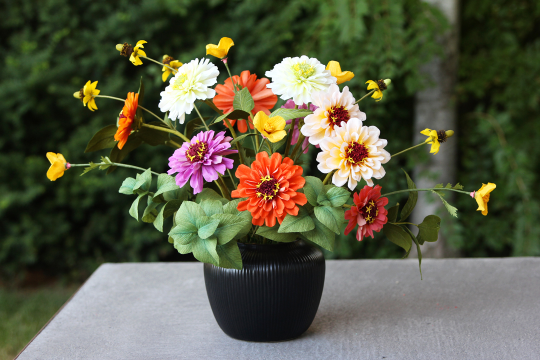 Zinnia Wildflower Arrangement - Finding Time To Create
