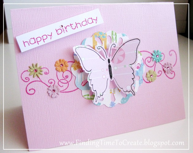Feminine Birthday Card - Finding Time To Create