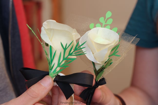 DIY Paper Corsage & Boutonniere Party - Finding Time To Create