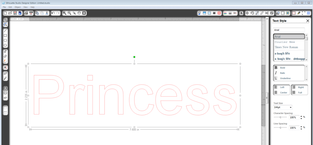 Silhouette Studio Tutorial: Rhinestone Tool for Single-Line Text ...