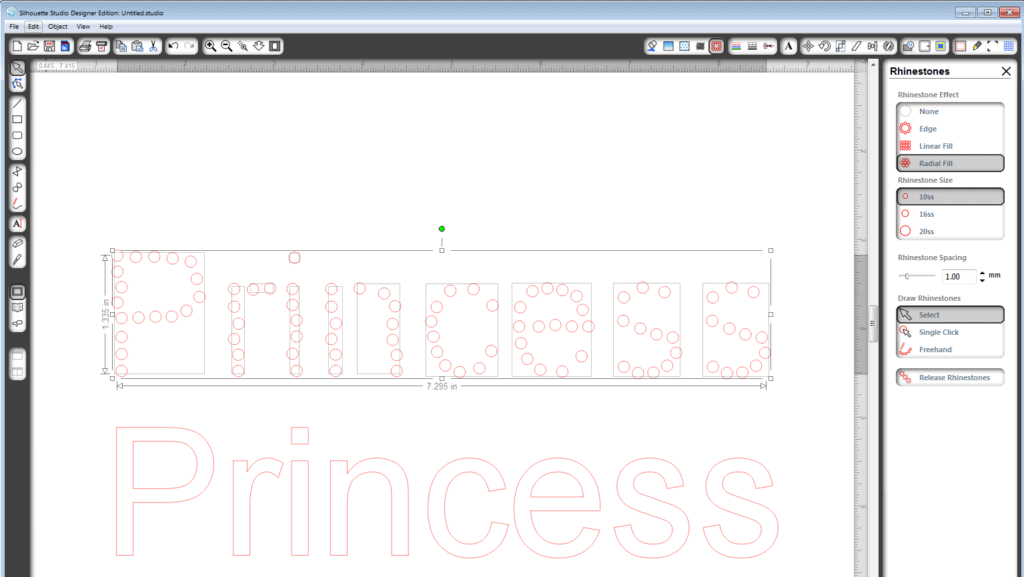 Silhouette Studio Tutorial: Rhinestone Tool for Single-Line Text ...