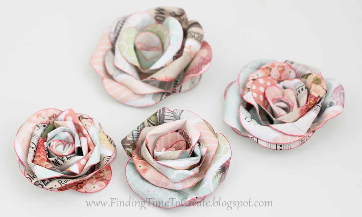 Floral Wreath with Paper Flowers - Finding Time To Create