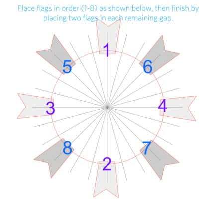 screen shot placement of flags - Finding Time To Create