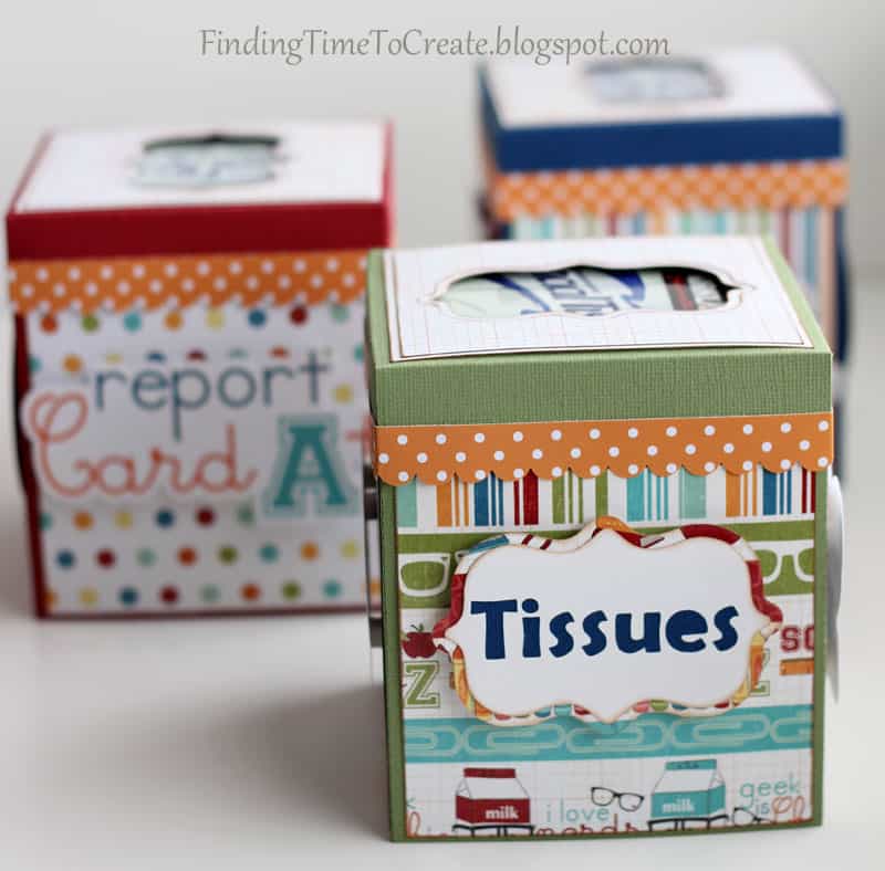Teacher Gift: Tissue Box Covers - Finding Time To Create